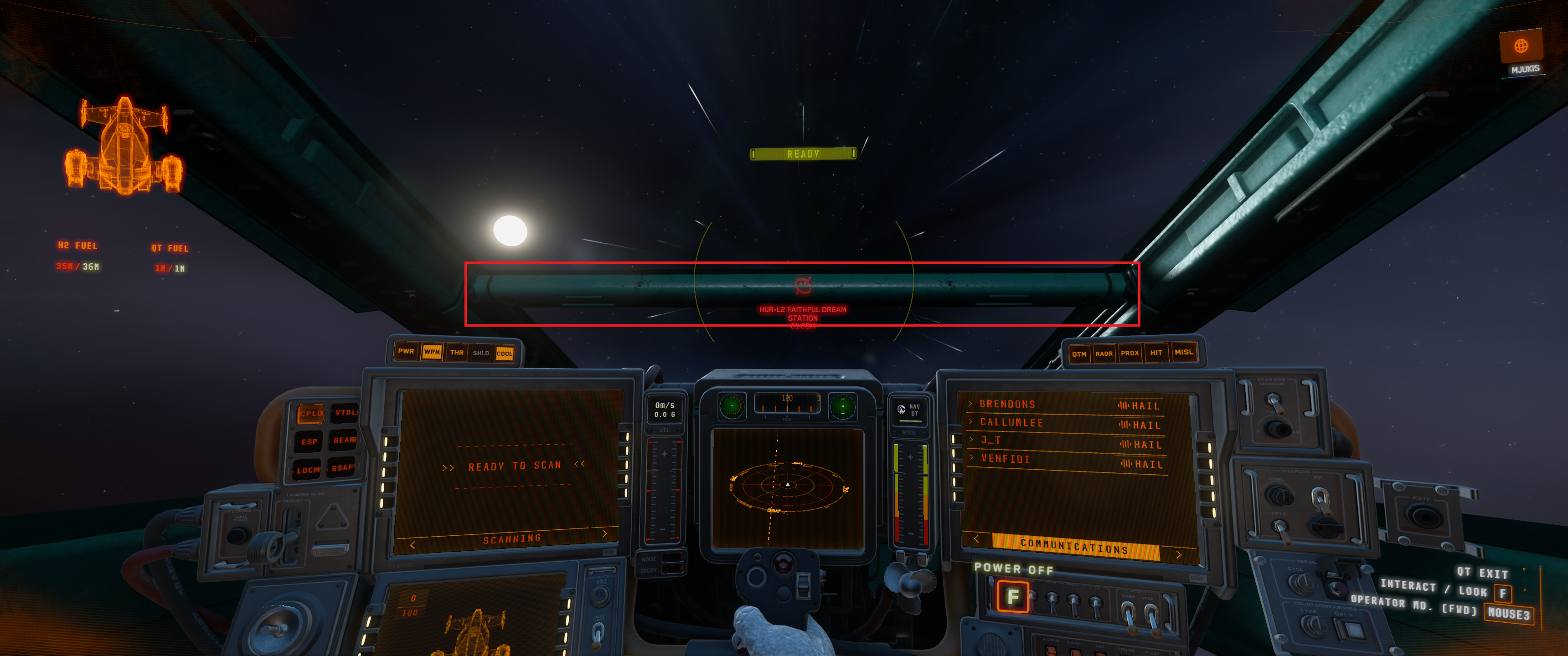 Intrusive Cutlass Red Cockpit bar - Star Citizen Spectrum