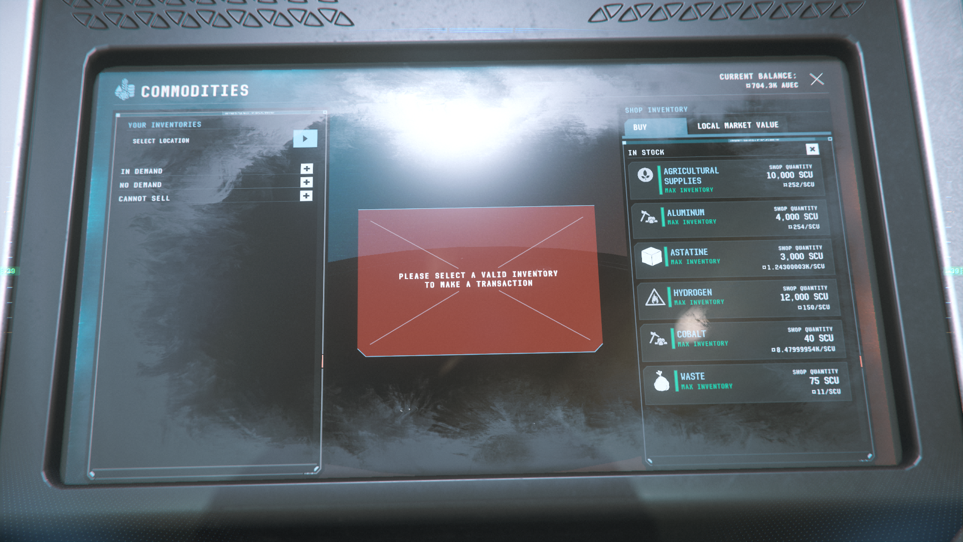 Star Citizen Commodity Prices
