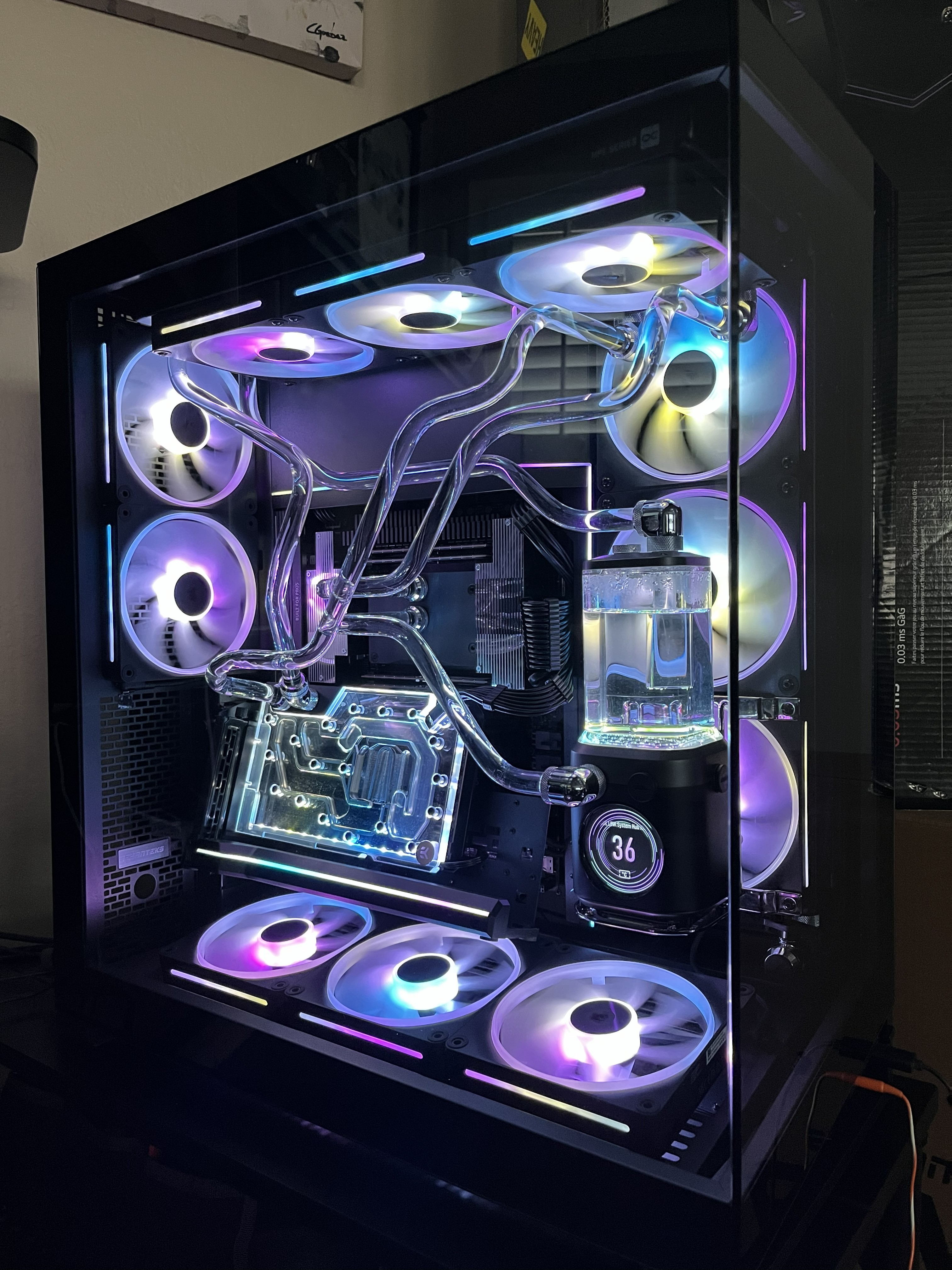 Threadripper 7995 and RTX 5090 watercooled in NV9 case - need Telemetry ...