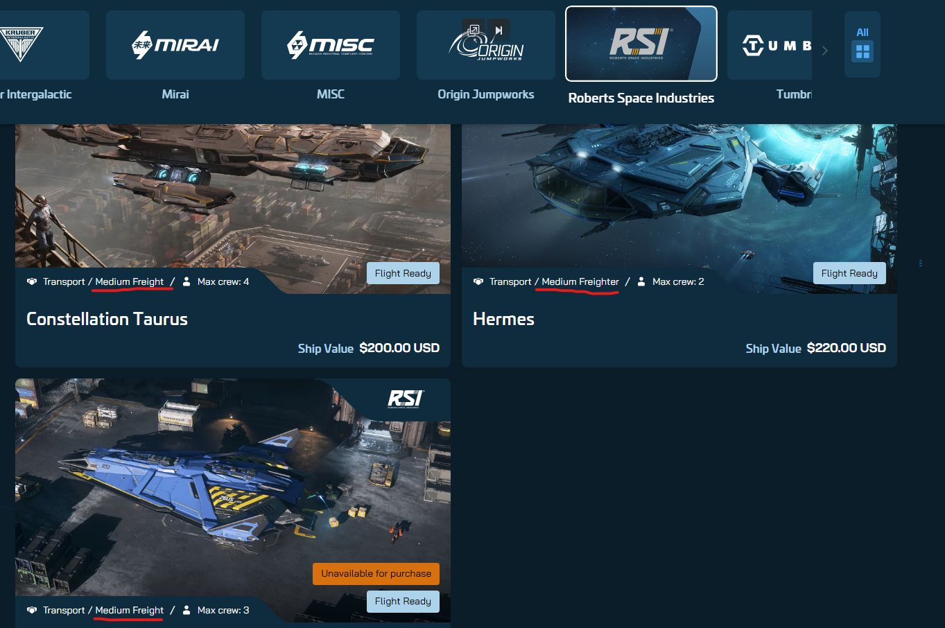 The Hermes is RSI's first dedicated medium freighter - Star Citizen ...