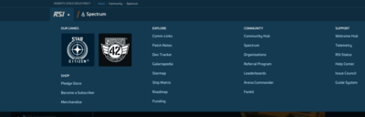 Please make the RSI menu on-click! - Star Citizen Spectrum